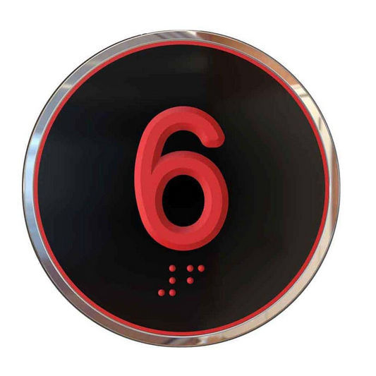 Tactile push-button switch - US95-EN Jumbo - Dewhurst - standard / Braille / round