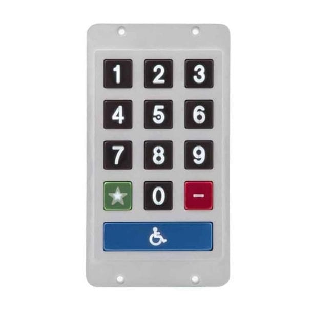 13-key keypad - Dewhurst - panel-mount / stainless / for control