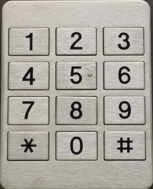 12-key keypad - MA10 - Dewhurst - panel-mount / metal / vandal-proof