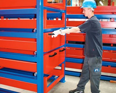 Storage warehouse rack system - Relatech - with drawers / with shelves ...