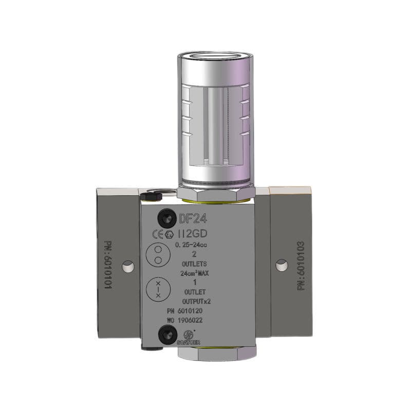 Dual-line distributor - DF24 - SOATO FLUID SYSTEM