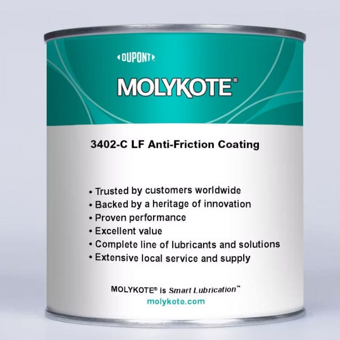 MoS2 bonded coating - MOLYKOTE® 3402-C LF - Dow Corning - molybdenum ...