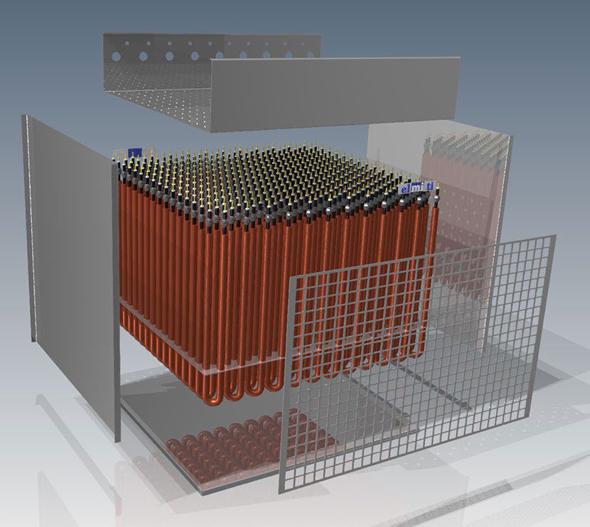 Finned heating element - ELMITI - tubular / frame / stainless steel