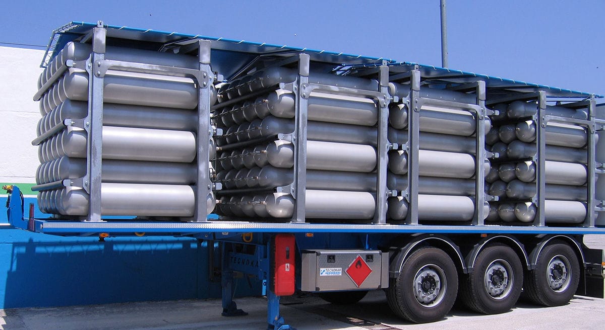 Container for gas transport - FABER