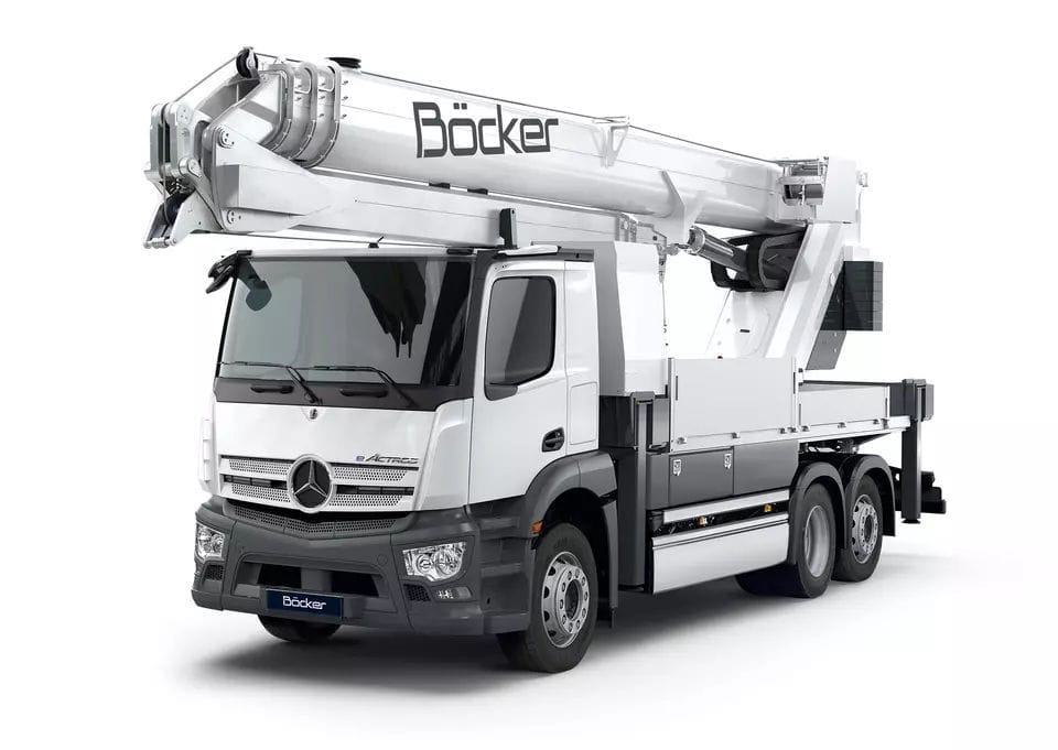 Truck-mounted crane - AK 48 - Böcker Maschinenwerke GmbH - telescopic / tower / for construction