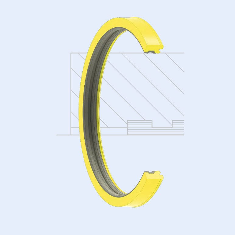 Lip seal - TRO-I series - Hunger - PTFE / PUR / compression