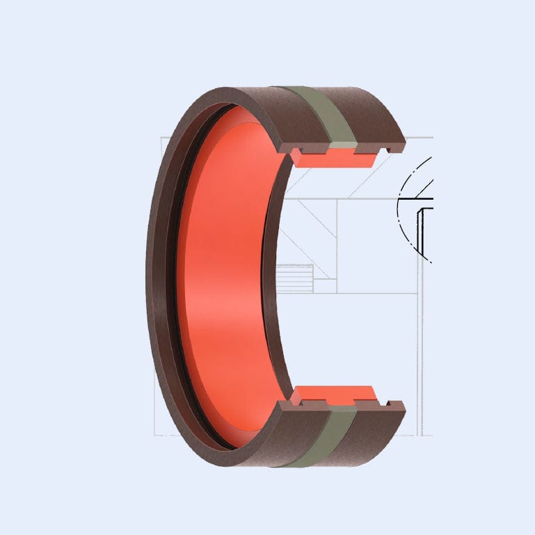 O-ring seal - GKD series - Hunger - bronze / polyurethane / PTFE