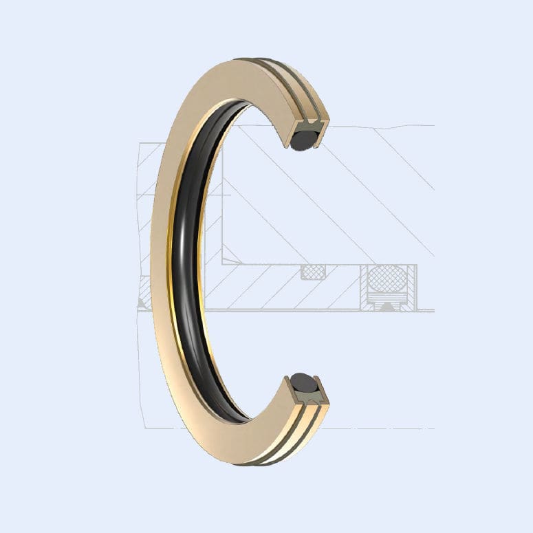 O-ring seal - ZSDA series - Hunger - NBR / PTFE / piston