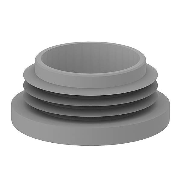 Round plug - MayTec - finned / male / plastic