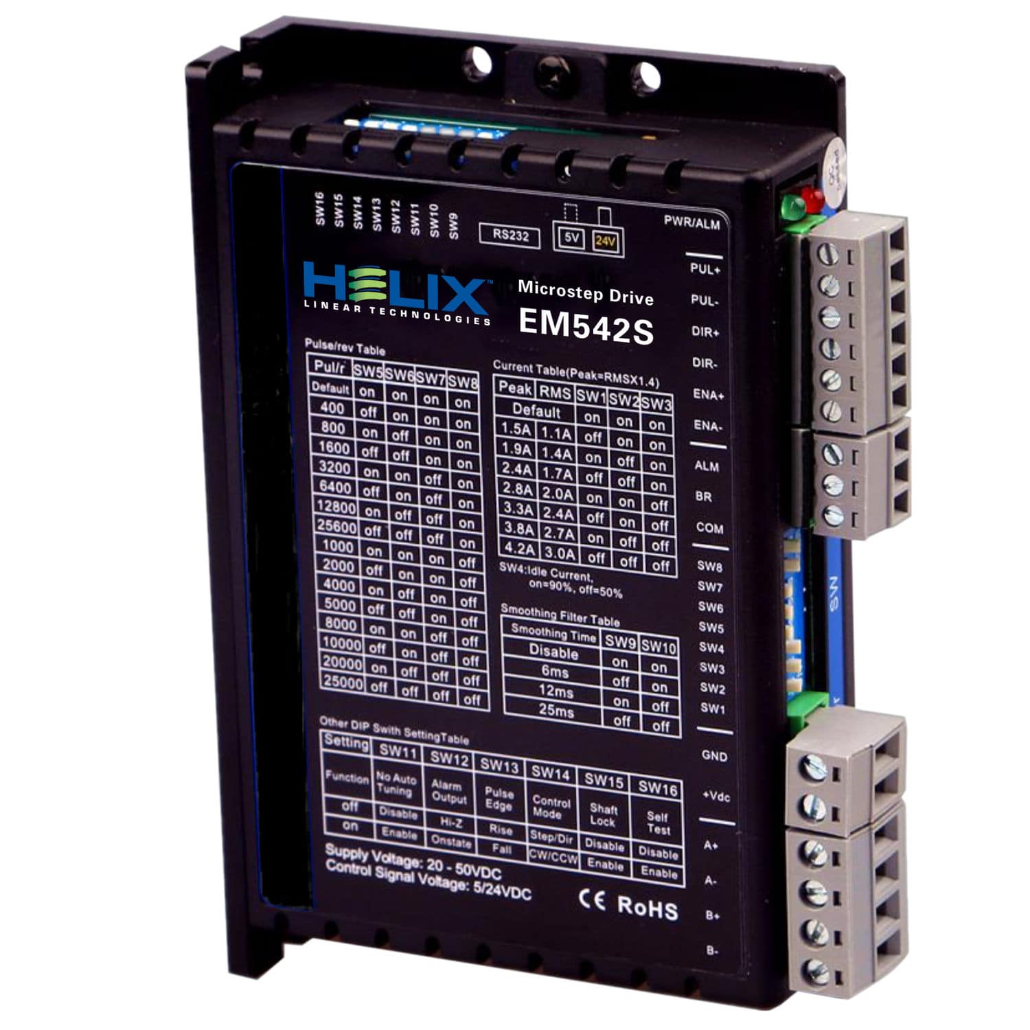 Stepper motor drive - HEM542S - Helix Linear Technologies