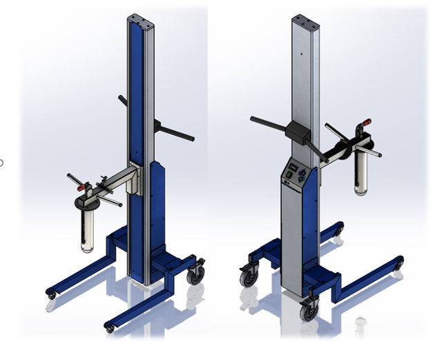 Manual lifter - EVO150 - RIEVO - column type / mobile / for metal