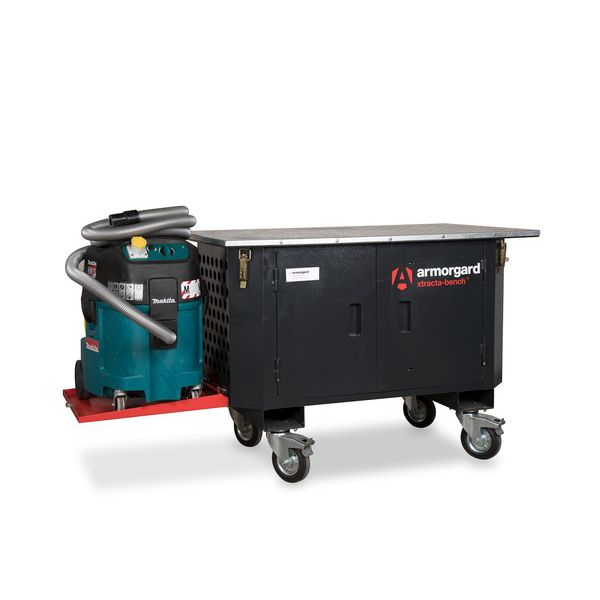 Metal workbench - XB2 - Armorgard Ltd - mobile / double door