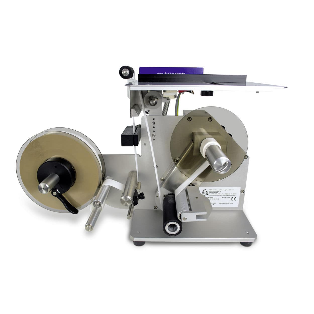 Semi-automatic labeling machine - M-TE 80/200.2 - b+b Automations- und ...