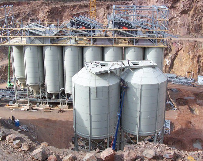 Bolted silo - Kurz Silo systeme - for bulk materials / cement / for sand