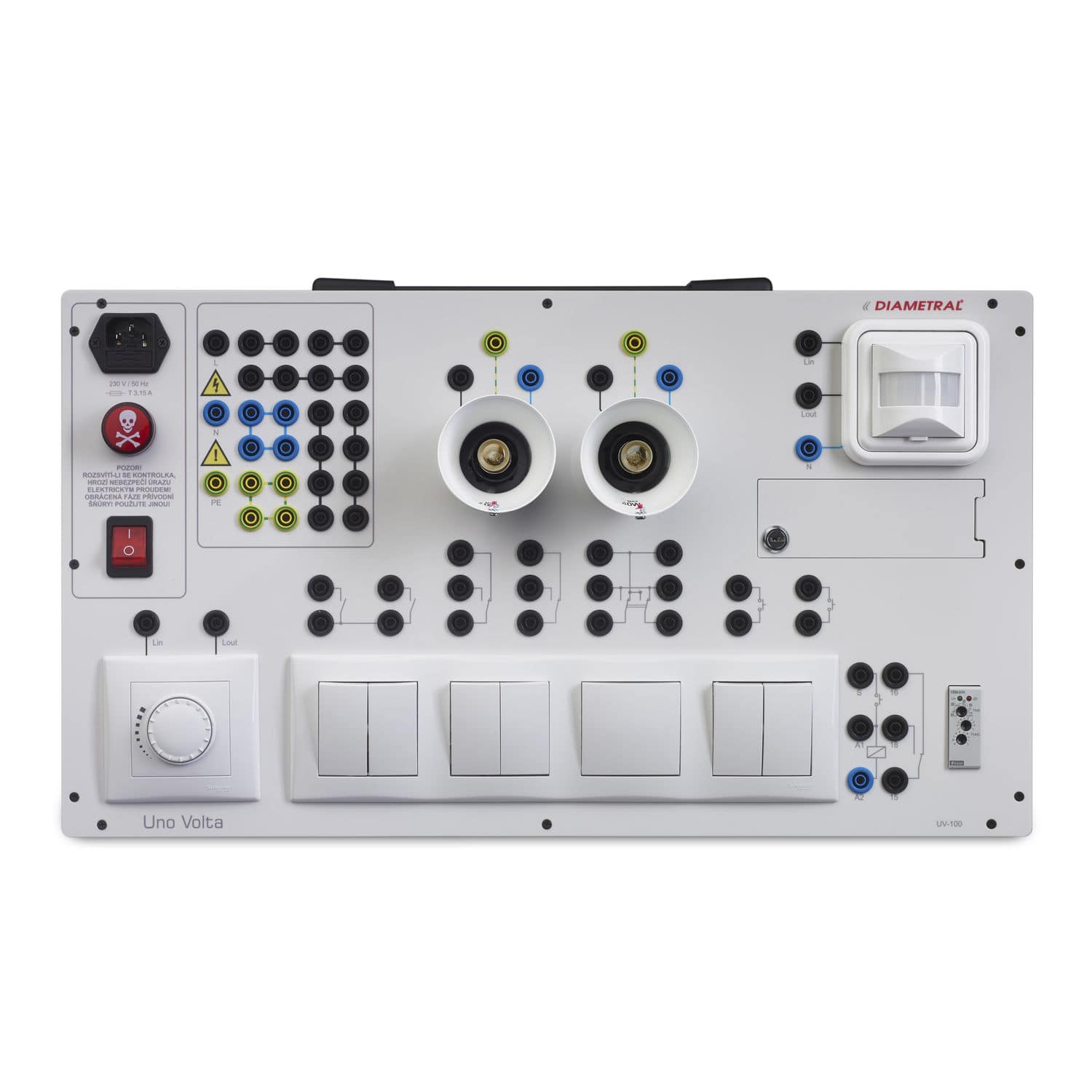 Electrical installation demonstration board - UV-100 - Diametral a.s.