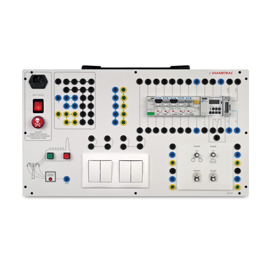 Electrical installation demonstration board - UV-117 - Diametral a.s.