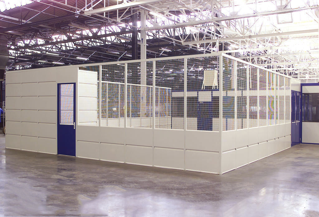 Workshop partition - AMGE INDUSTRIE - wire mesh / modular