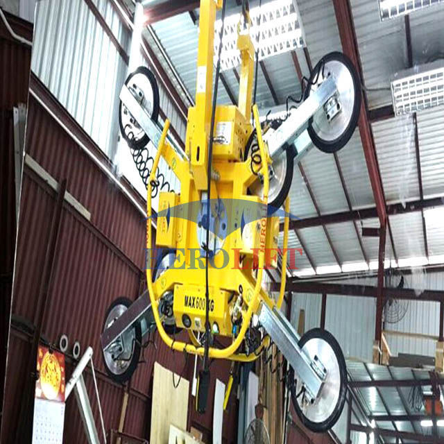 Glass plate vacuum lifting device - GLA600-4-B-M - Herolift - pneumatic