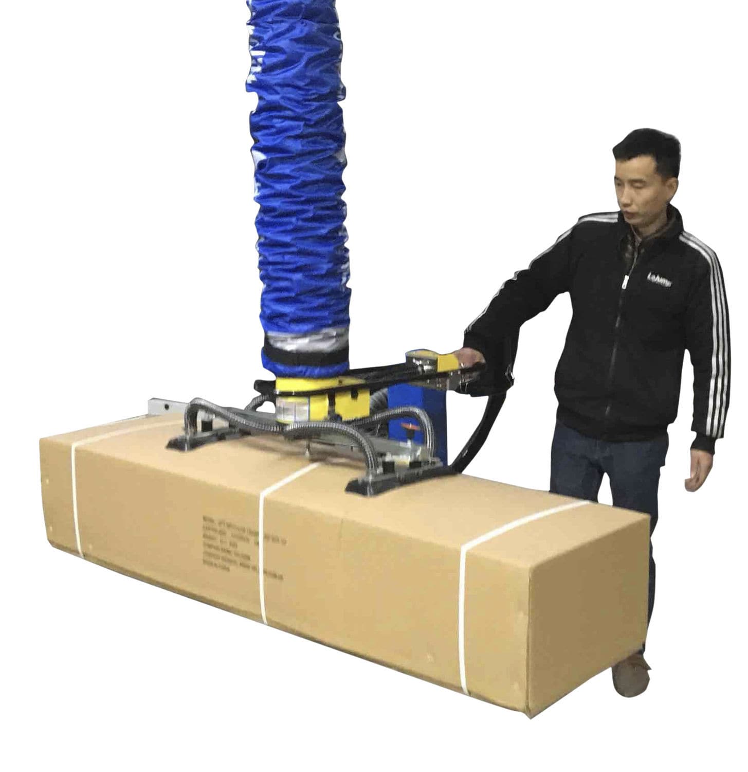 Cardboard box vacuum tube lifter - VEL120-2.5-STAND - Herolift - for sacks