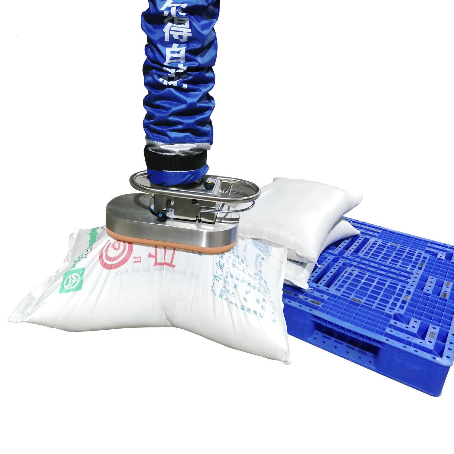 Cardboard box vacuum tube lifter - VEL160-2.5-STAND - Herolift - for sacks