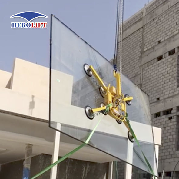 Cross vacuum lifting device - GLA400-4-B-M - Herolift - glass plate ...