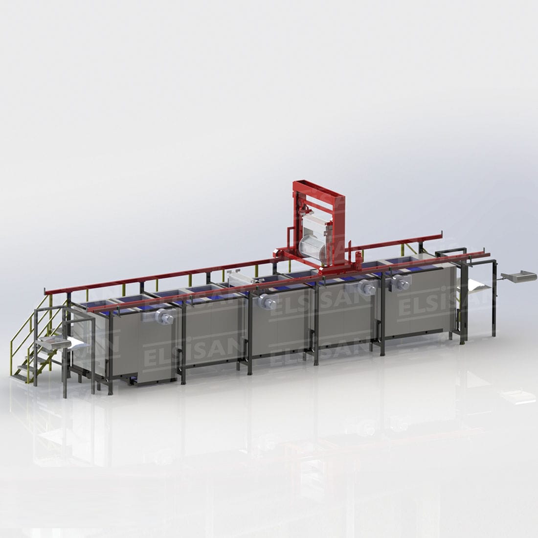 Dip surface pre-treatment line - Elsisan - automatic / stainless steel