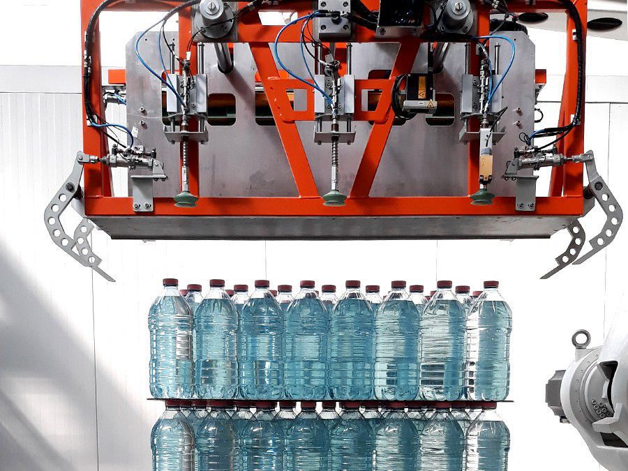 Robotic palletizer - TES STM GROUP - for bottles / handling