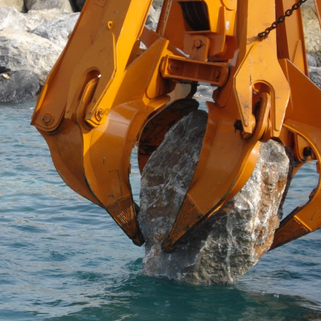 Orange peel grab - Negrini - mechanical / scrap / for stone