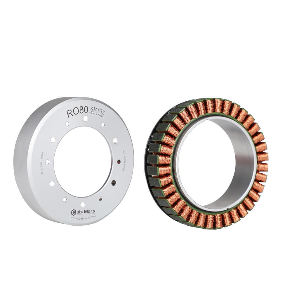 Frameless torque motor - RO80 KV105 - CubeMars - brushless / DC / 48 V