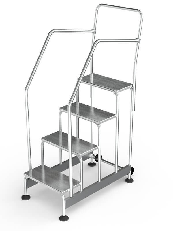 Stationary step ladder - SARAYLI LTD. STI. - aluminum