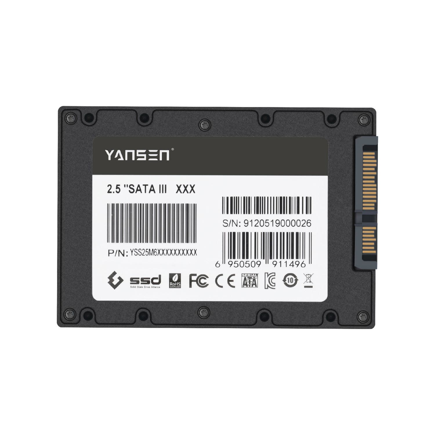 SATA III SSD - Yansen YSS25M6 - KingSpec - internal / 2.5"