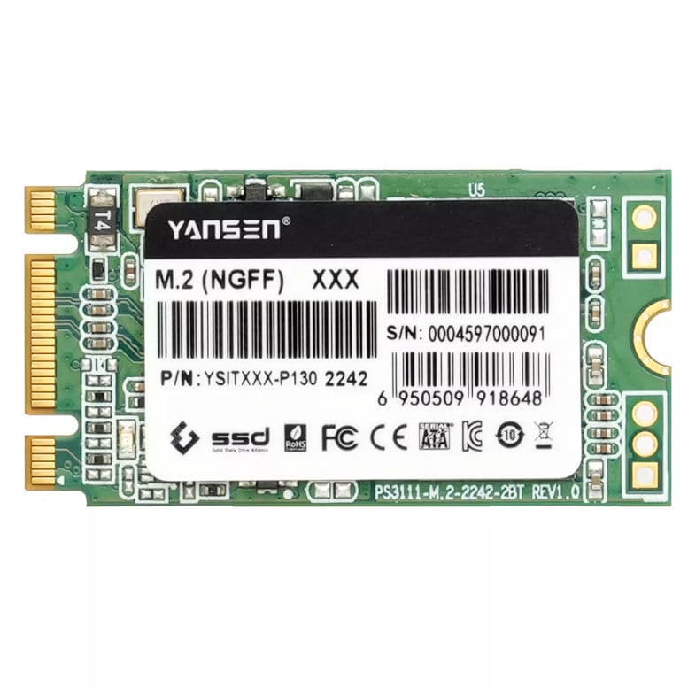 SATA III SSD - YSITXXX-P130 2242 - KingSpec - internal / M.2 / industrial