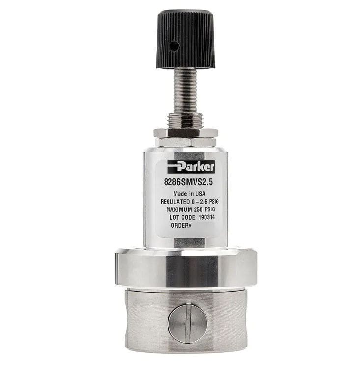 Gas pressure regulator - 8286 - Parker Precision fluidics Division - for air / diaphragm / cartridge