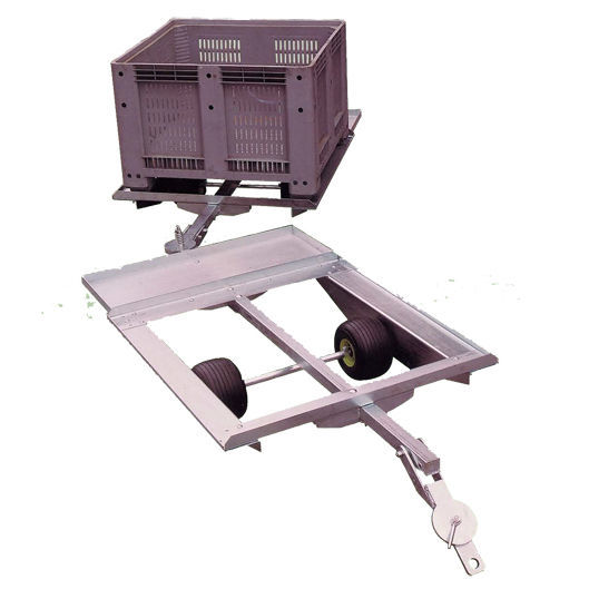 Crate trailer - N.BLOSI SNC - flatbed / container / single-axle