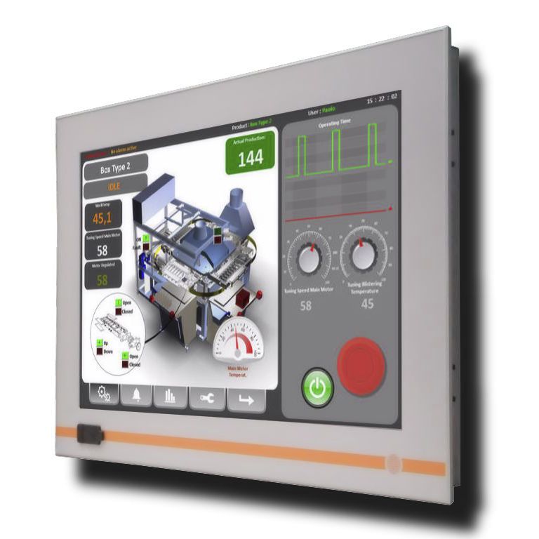 5-wire resistive touch screen panel PC - PSQ122 - PANEL Srl - LED ...