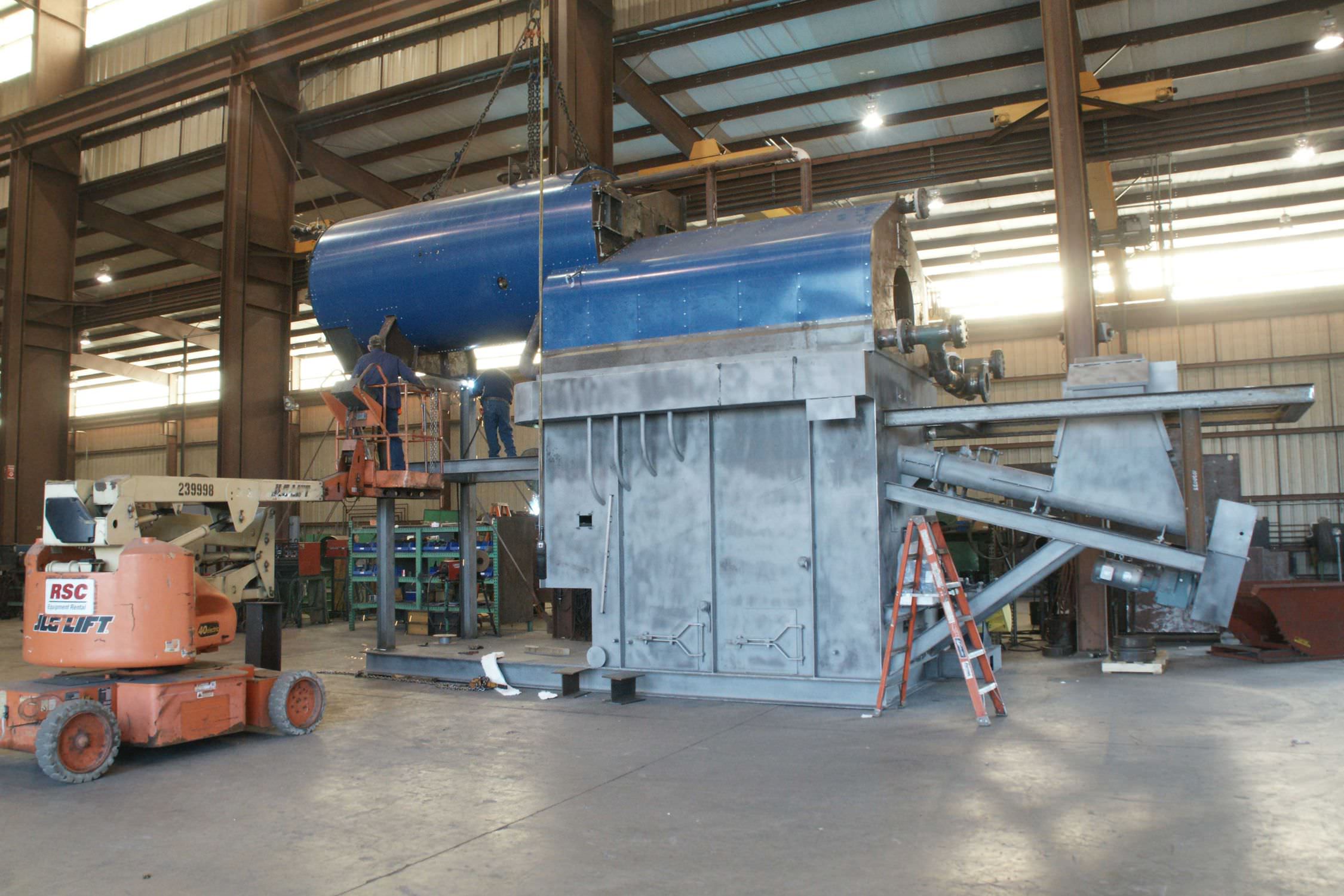 Hot water boiler - Hybrid CG - Hurst Boiler - biomass / chain grate