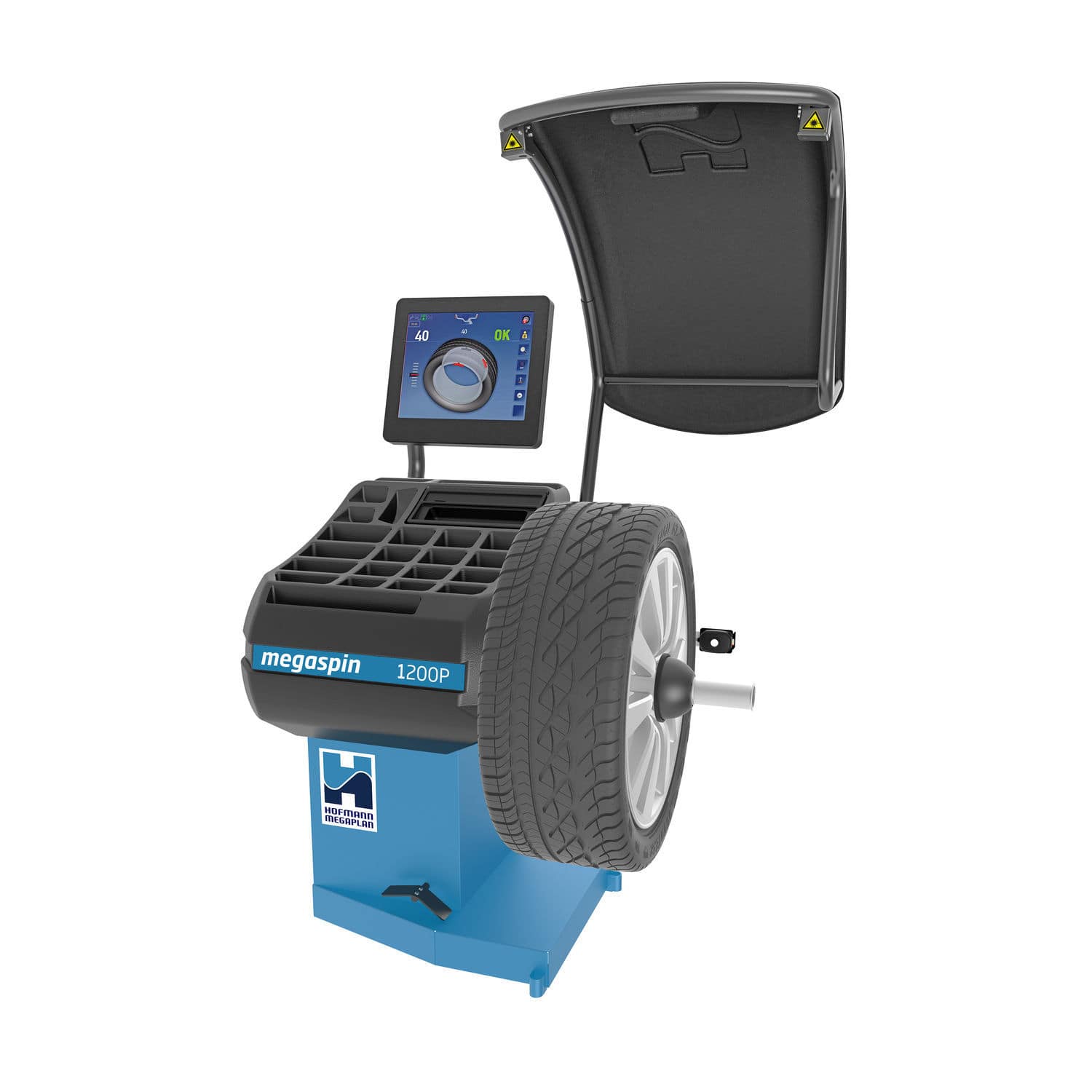 Car wheel balancer - megaspin 1200P - Hofmann Megaplan GmbH - automatic