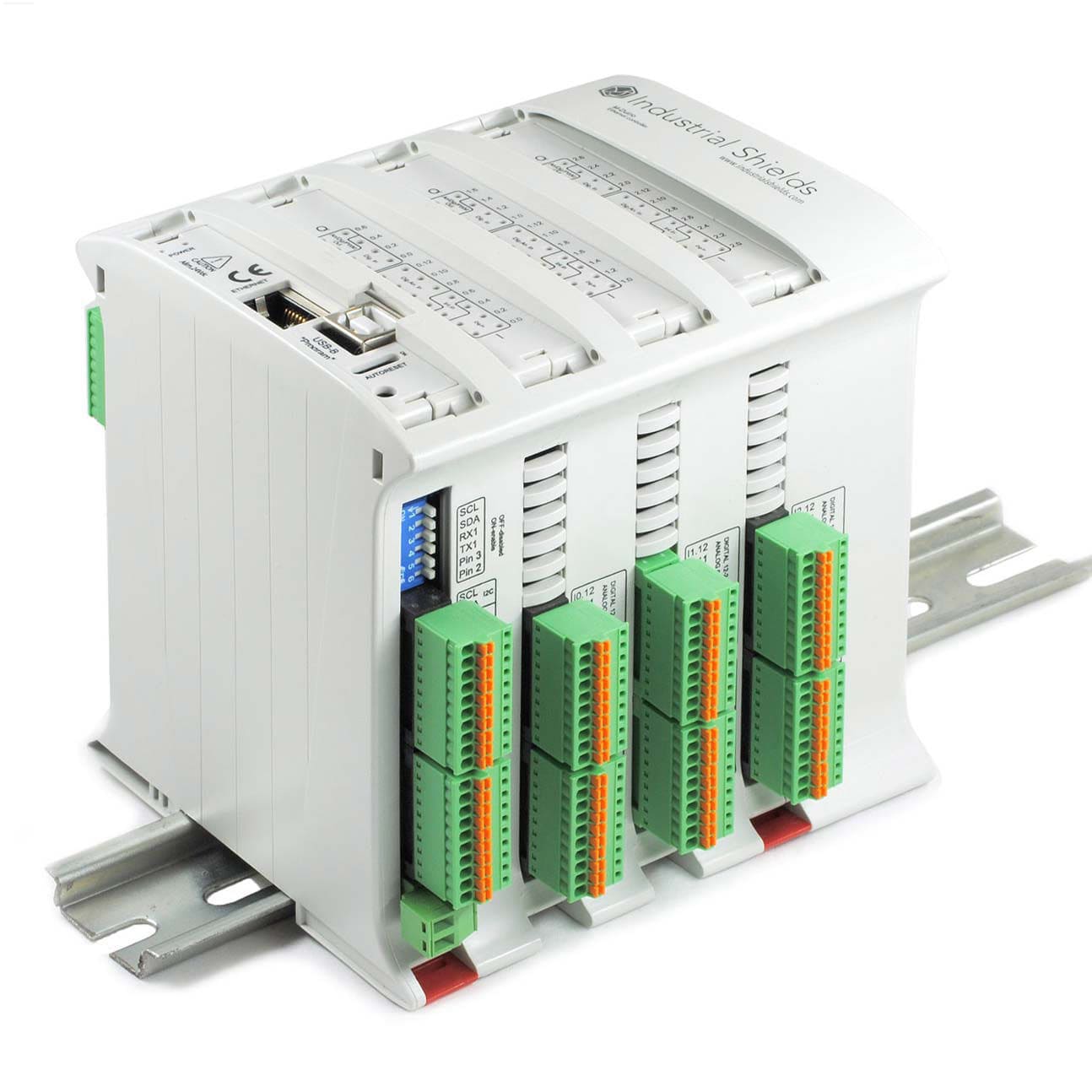 DIN rail PLC - M-Duino 58+ - Boot and Work Corp, S.L. - digital input / analog inputs / digital ...