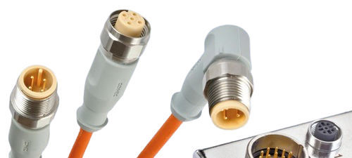 Electrical power supply connector - IC AUTOMATION - circular / M12 / M8