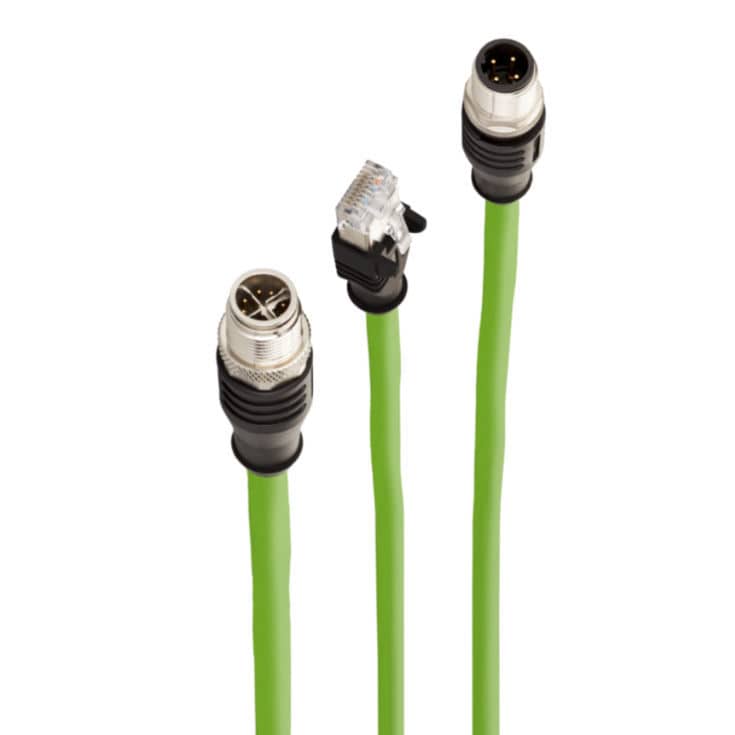 RJ45 electrical connector - IC AUTOMATION - overmolded / circular / M8