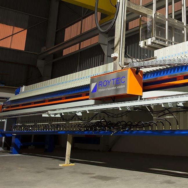 Membrane filter press - Roytec Global - overhead beam / automatic / manual