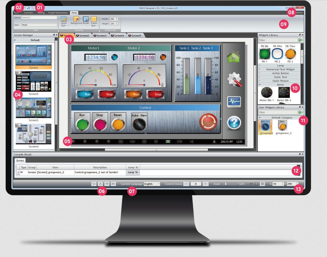 HMI terminal programming software - iFace Designer® - Novakon Co., Ltd ...