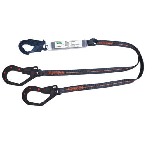 Webbing fall arrest lanyard - 7AREC10 - Coverguard - double