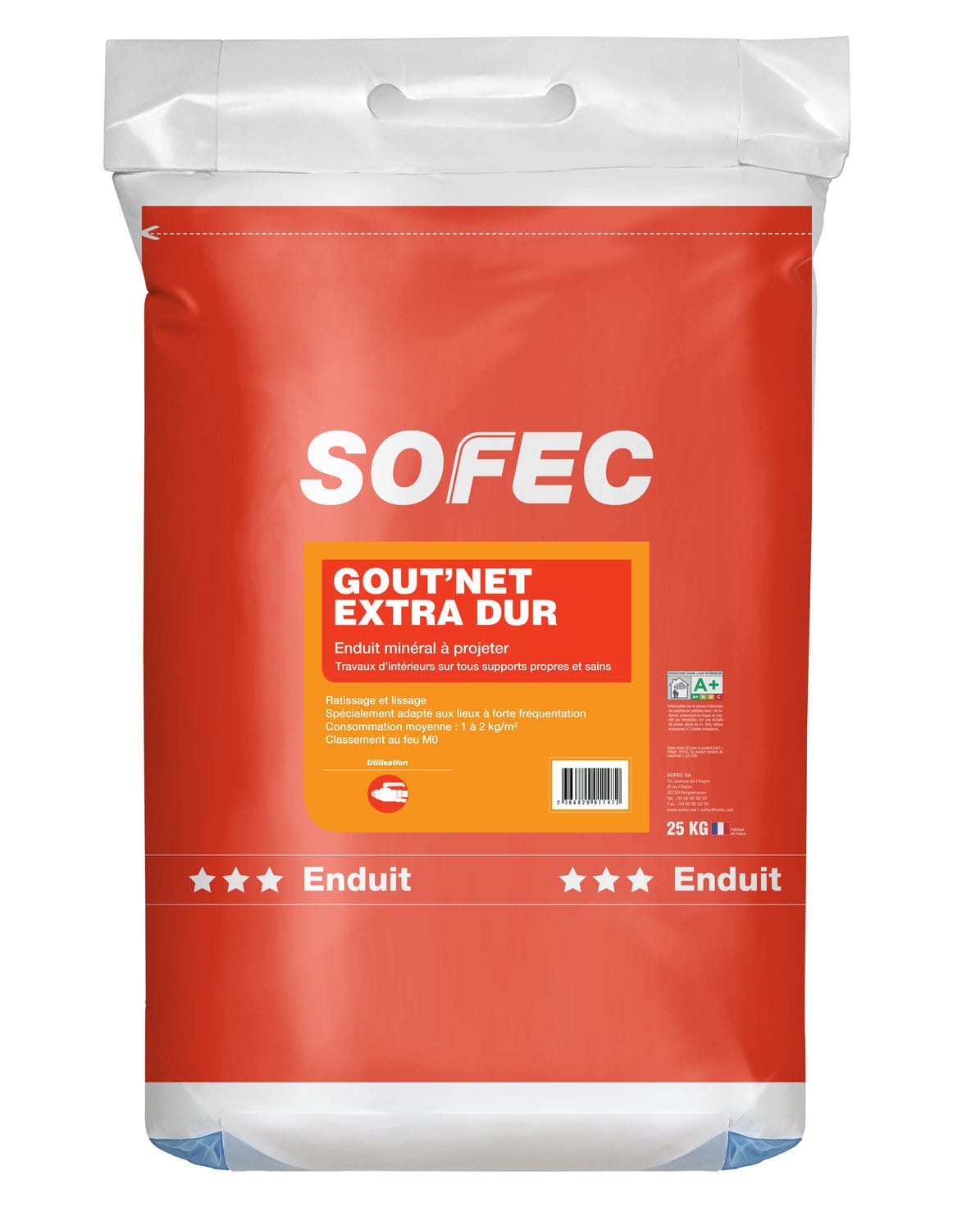 Protective coating - Gout'Net Extra Dur - Sofec - acrylic / moisture / powder