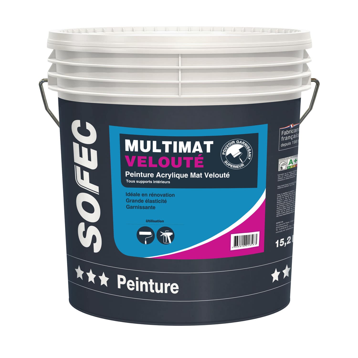 Finishing paint - Multimat Velouté - Sofec - liquid / acrylic / for the building industry
