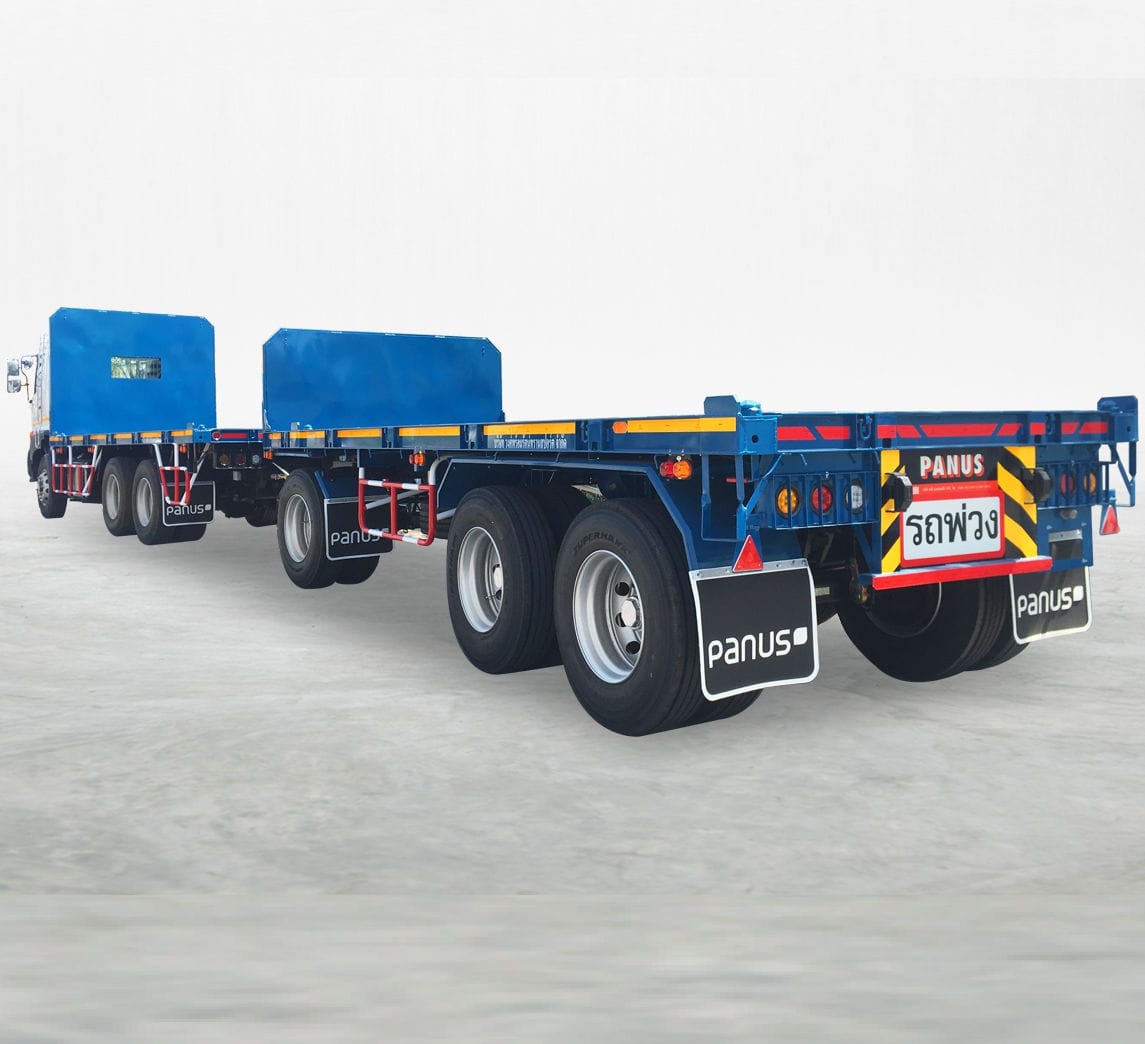 Container semi-trailer - PF3-FF700 - Panus Assembly - flatbed / 3-axle ...