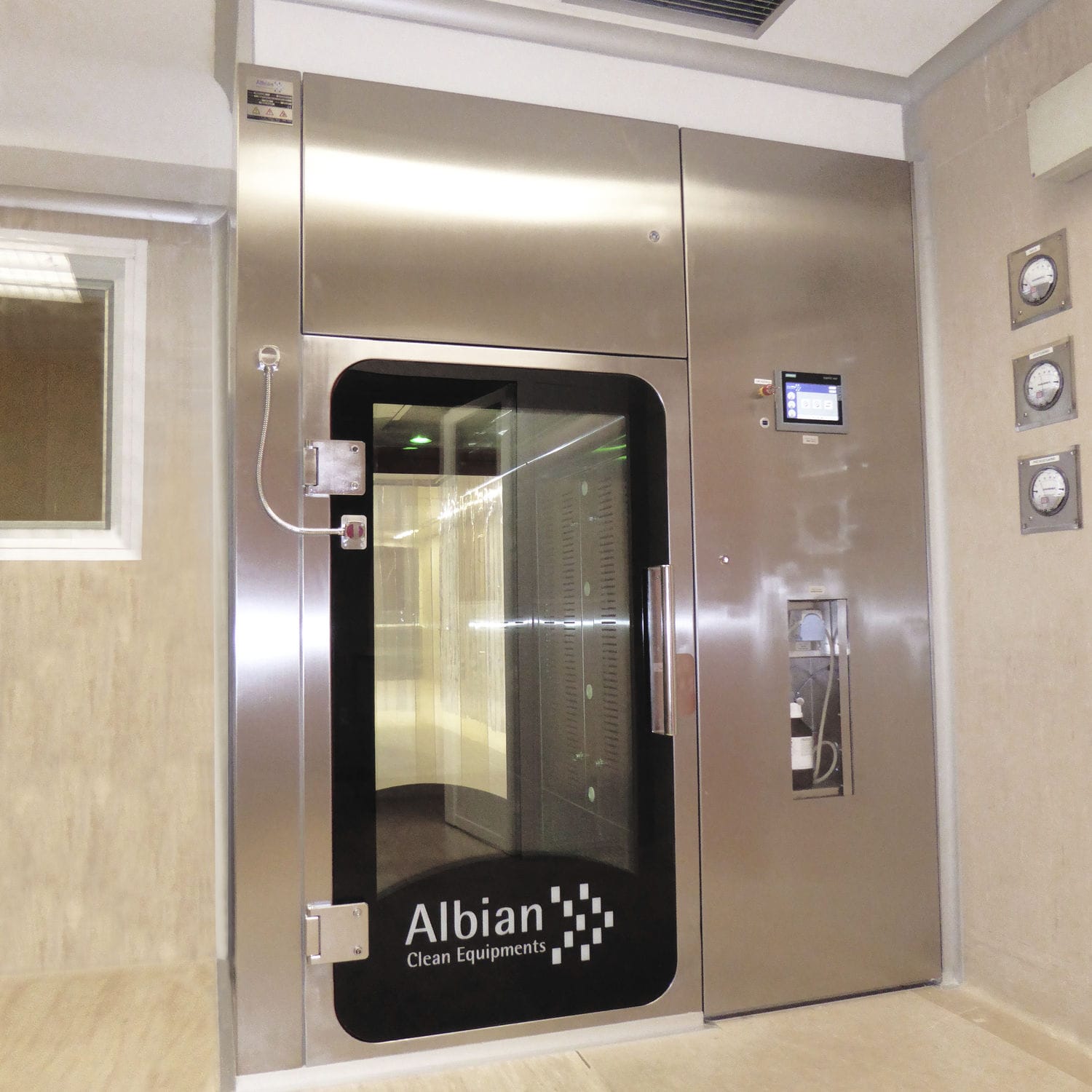 Pass-through with bio-decontamination system - ALBIAN GROUP - for clean ...