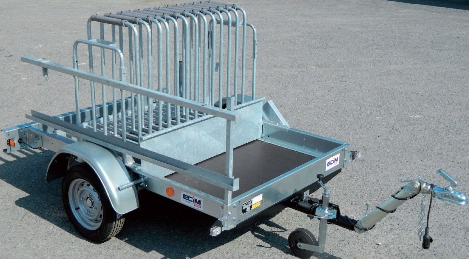 Flatbed trailer - ECIM Remorques - for panels / single-axle