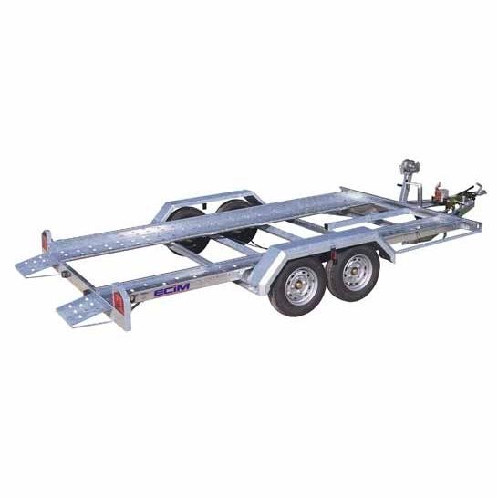 Vehicle trailer - PVB series - ECIM Remorques - hydraulic / tilting