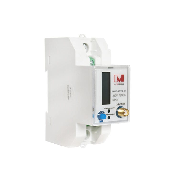 Single-phase electric energy meter - EM114039-01 - IVY METERING - DIN rail / with built-in ...